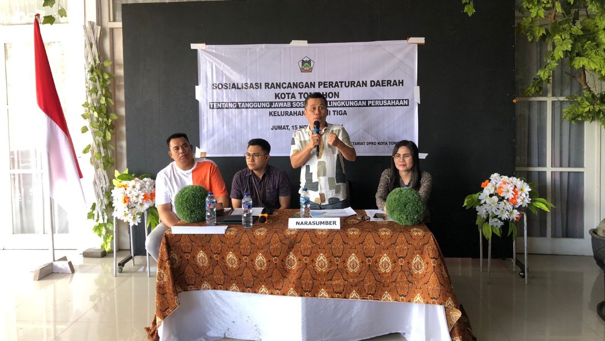 24 Anggota DPRD Tomohon Sosialisasikan Ranperda Tanggung Jawab Sosial dan Lingkungan Perusahaan ...